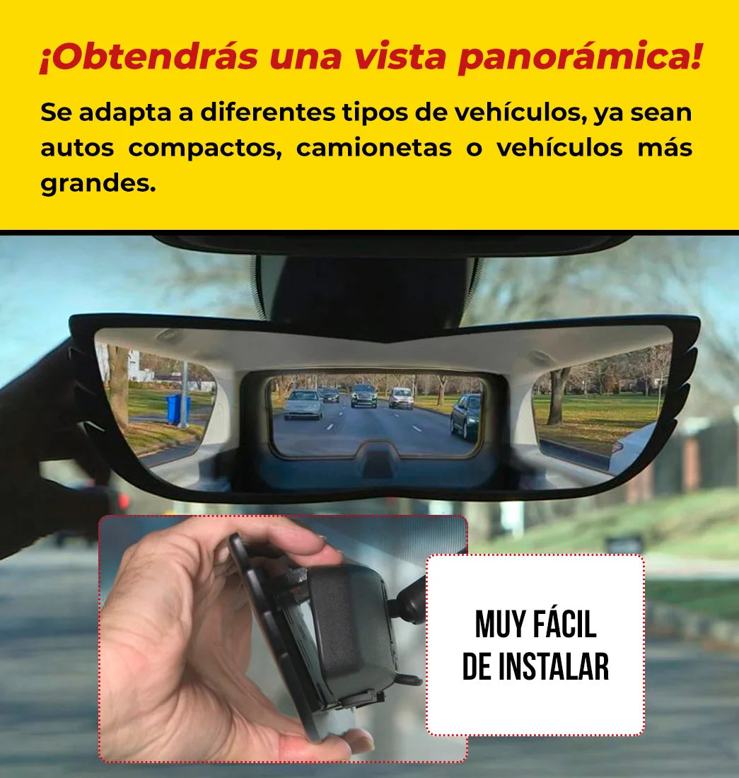 Conduzca con más seguridad con el retrovisor de visión panorámica Ange ...